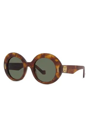 Loewe Anagram 50mm Oval Sunglasses - Blonde Havana/green