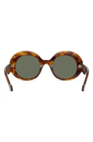 Loewe Anagram 50mm Oval Sunglasses - Blonde Havana/green