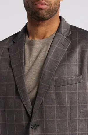 Johnston & Murphy Xc Flex Windowpane Check Knit Sport Coat