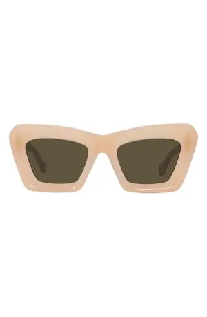 Loewe Anagram Cat Eye Sunglasses - Shiny Pink / Brown