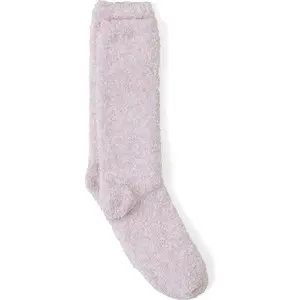 Barefoot Dreams Cozychic Heathered Crew Socks - He Dusty Rose-white