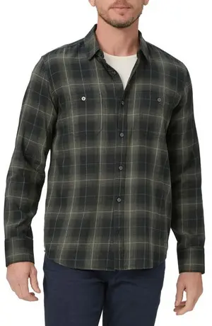 Paige Everett Plaid Flannel Button-up Shirt - Aspen Forest