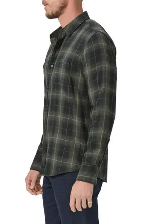 Paige Everett Plaid Flannel Button-up Shirt - Aspen Forest