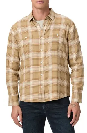 Paige Everett Plaid Flannel Button-up Shirt - Pebble Trail