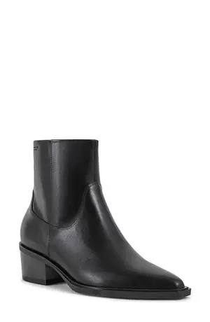 Black Chunky Heel Booties