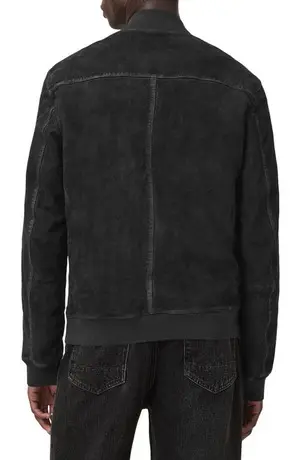ALLSAINTS Kemble Suede Bomber Jacket - Black