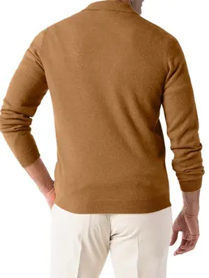 Robert Talbott Parsons Johnny Collar Cashmere Sweater