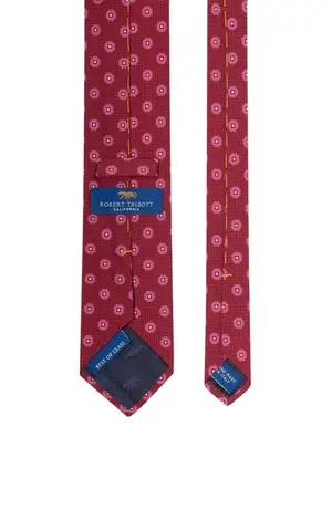 Robert Talbott Printed Silk Necktie - Red