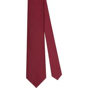 Robert Talbott Newman 7 Fold Solid Silk Necktie - Red