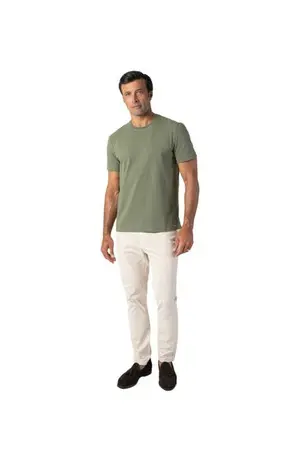 Robert Talbott Dean Stretch Jersey Tee - Olive