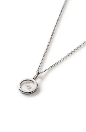 ANA LUISA Floating Diamond Pendant Necklace - White Gold