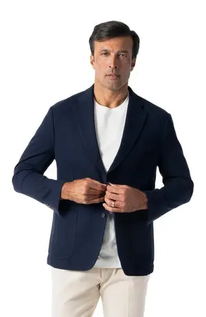 Robert Talbott Wright Knit Blazer Navy
