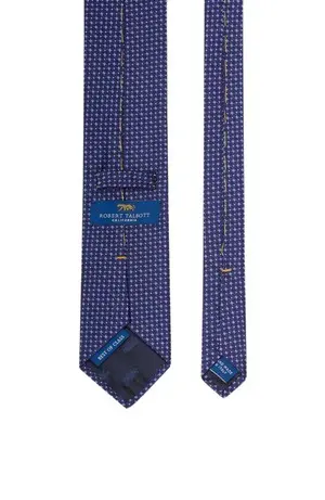Robert Talbott Micro Neat Necktie - Navy