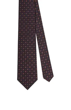 Robert Talbott Printed Necktie - Navy