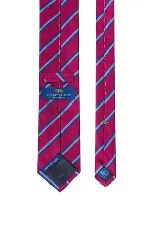 Robert Talbott Repp Necktie - Pink Multi