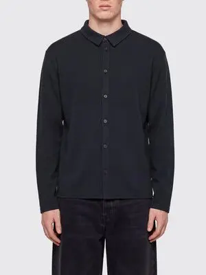 Giorgio Armani Pure Cashmere Knit Shirt With French Collar - Navy