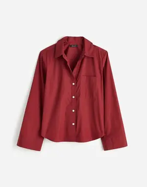 Madewell Easy Y-neck Button-up Shirt - Claret