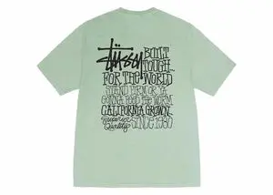 StÜssy California Grown Pigment Dyed Tee Shirt Granite