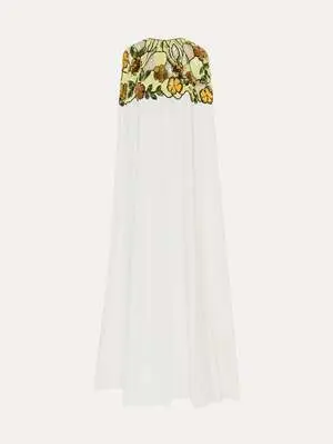 Oscar De La Renta Art Nouveau Sequin Embroidered Caftan