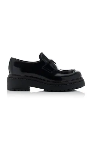 Prada Leather Lug Sole Loafers