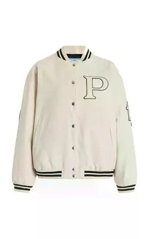 Prada Oversized Varsity Jacket - Ivory