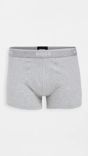 BOSS Classic Cotton 3 Pack Trunks - Grey