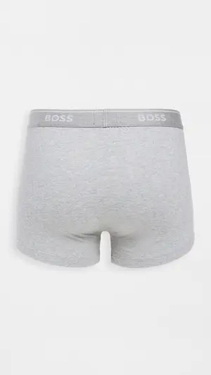 BOSS Classic Cotton 3 Pack Trunks - Grey