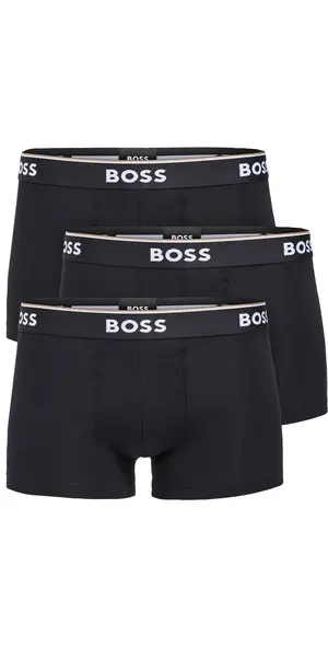 Hugo Boss Stretch Cotton 3 Pack Trunks - Black
