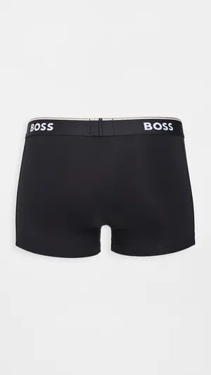 BOSS Stretch Cotton 3 Pack Trunks - Black