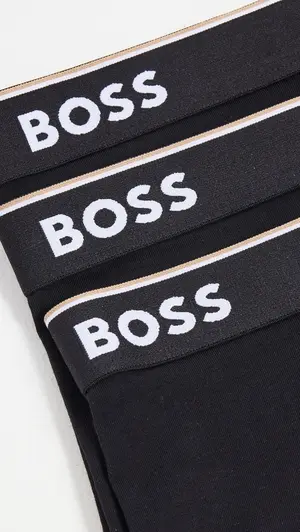 BOSS Stretch Cotton 3 Pack Trunks - Black