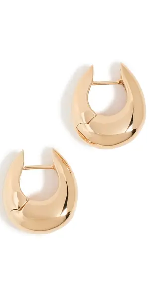 ANNIKA INEZ Small Sloping Vermeil Hoop Earrings - Gold
