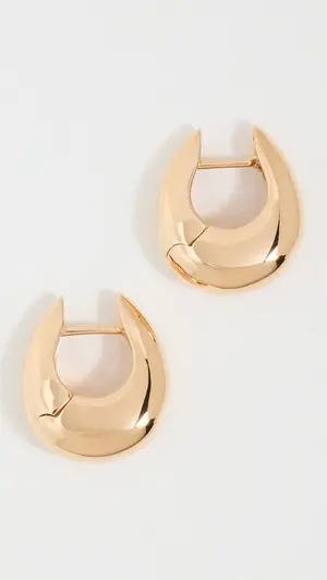 ANNIKA INEZ Small Sloping Vermeil Hoop Earrings - Gold