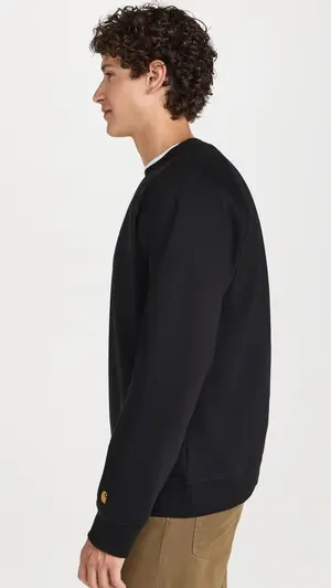 Carhartt Work In Progress Chase Crewneck Sweatshirt - Black/gold
