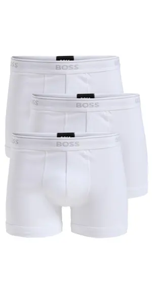 Hugo Boss Classic Cotton Boxer Briefs 3 Pack - White