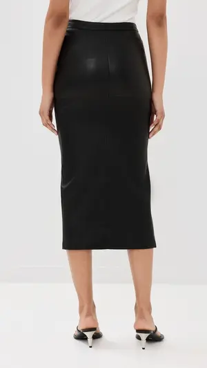 Rabanne Midi Skirt In Lambskin
