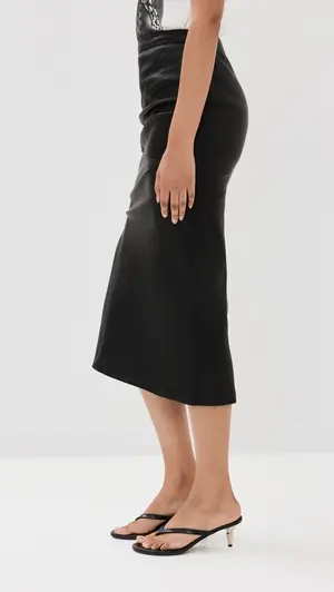 Rabanne Midi Skirt In Lambskin