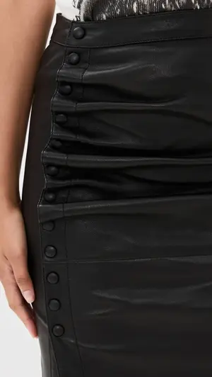 Rabanne Midi Skirt In Lambskin