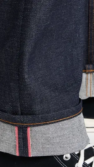 Naked & Famous Denim True Guy Dirty Fade Selvedge Jeans - Indigo/white