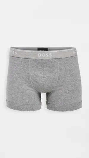 BOSS Classic Cotton Boxer Briefs 3 Pack - Grey
