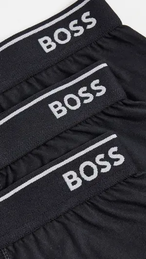 BOSS Classic Cotton 3 Pack Boxer Briefs - Black