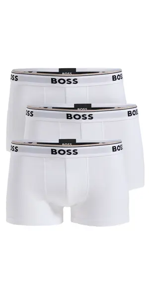 Hugo Boss Stretch Cotton 3 Pack Trunks - White