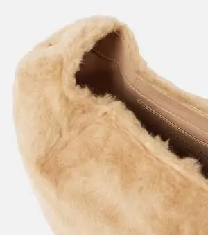 Gabriela Hearst Soft Demi Faux Shearling Clutch