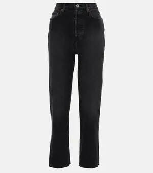 RE/DONE 70s Stove Pipe Straight Jeans - Black