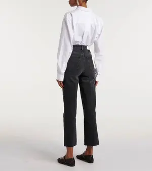 RE/DONE 70s Stove Pipe Straight Jeans - Black