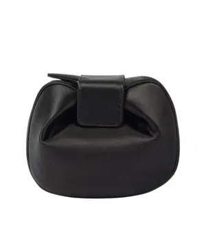 Gabriela Hearst Soft Demi Satin Clutch - Black