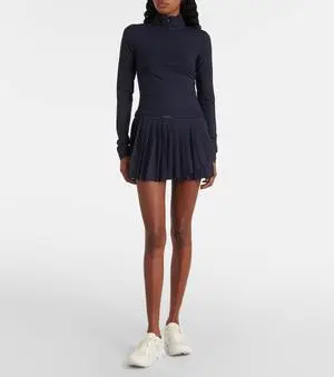Tory Burch Cropped Jacquard Top - Blue
