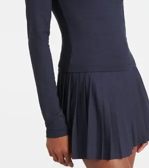 Tory Burch Cropped Jacquard Top - Blue