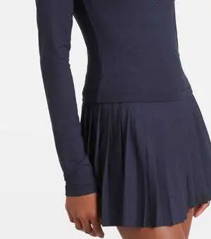 Tory Burch Cropped Jacquard Top - Blue