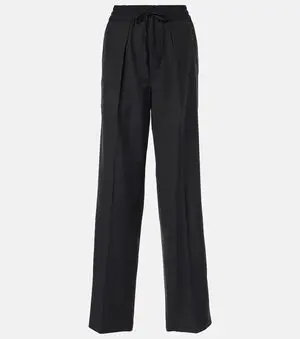 Isabel Marant Étoile Liska Checked Wool-blend Pants - Black