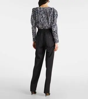 Isabel Marant Étoile Liska Checked Wool-blend Pants - Black